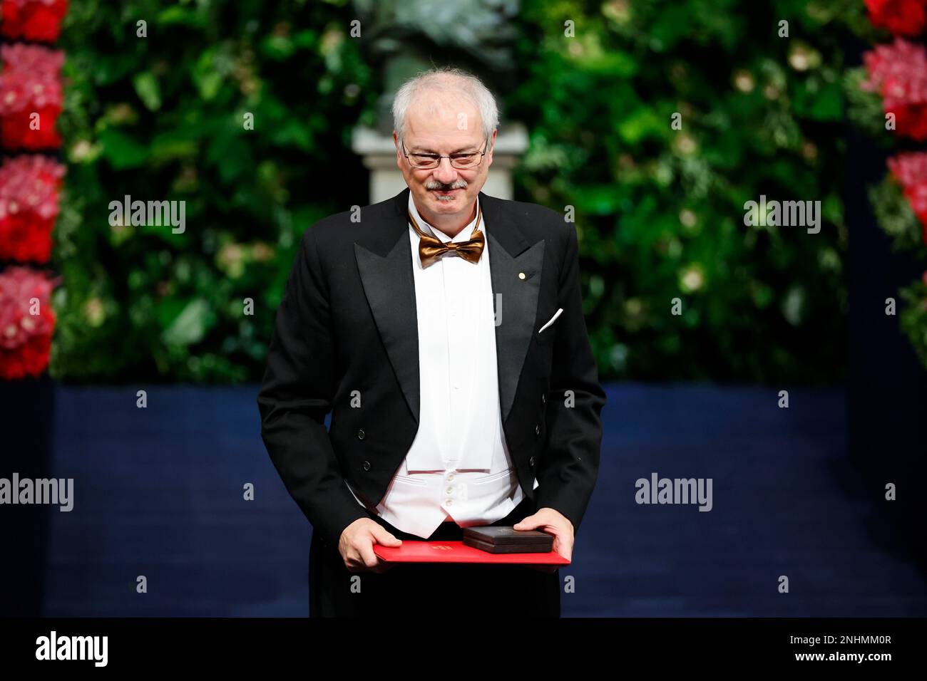 Morten Meldal receives the 2022 Nobel Prize in chemistry during the ...