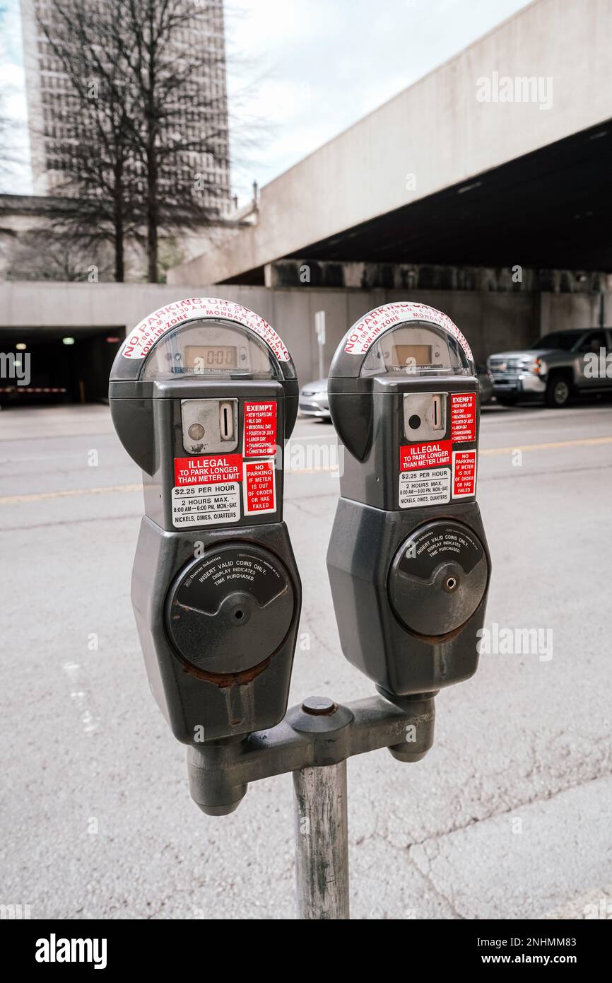 street meter parking, nashville, tennessee Stock Photo - Alamy