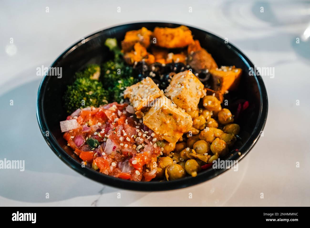 A vegan planted based power bowl Stock Photo - Alamy