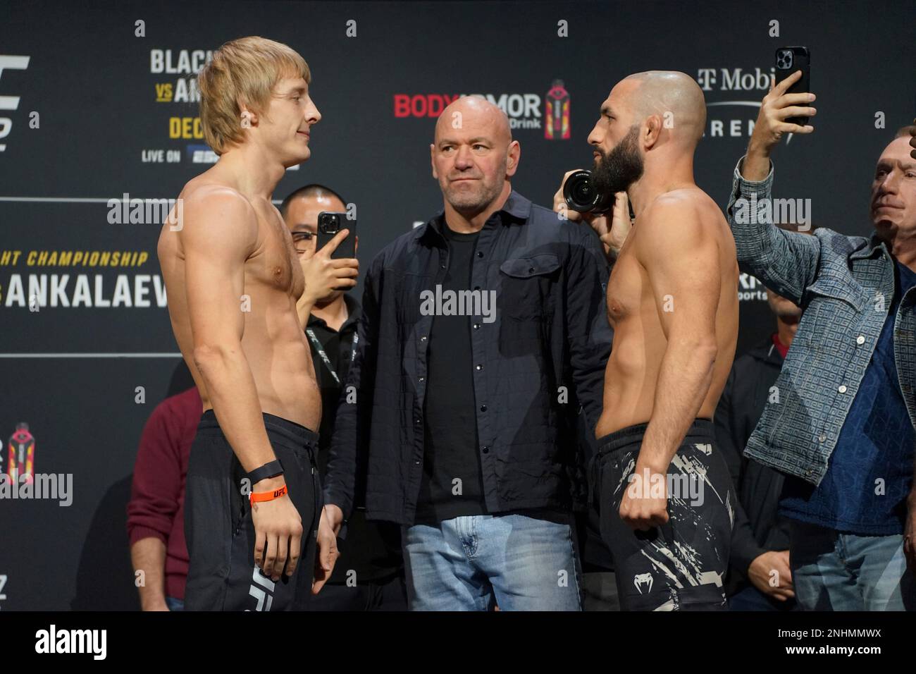 LAS VEGAS, NV - DECEMBER 9: Paddy Pimblett (L) vs. Jared Gordon (R ...