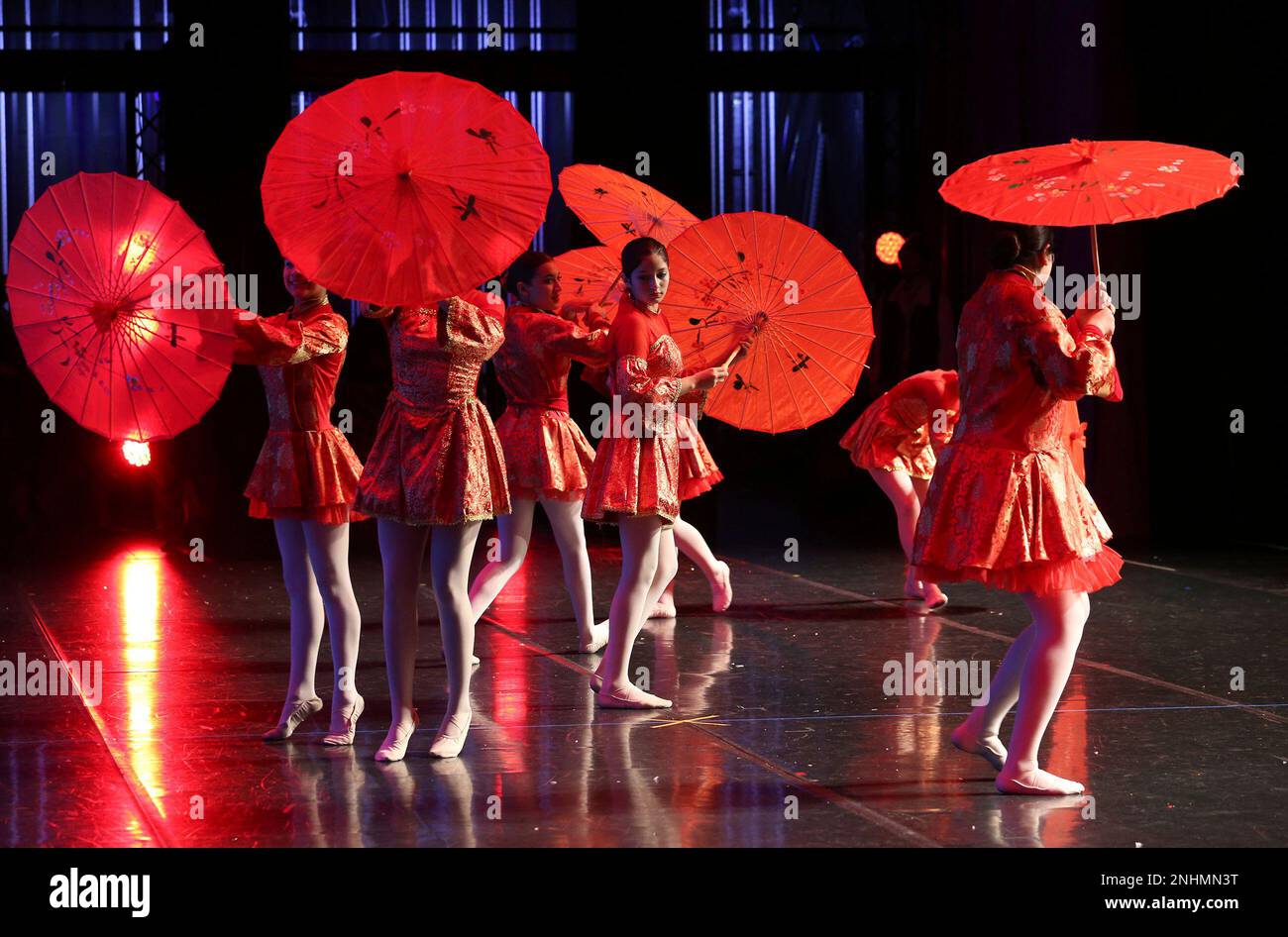 The Rio Grande Valley Ballet dancers during the Chinese dance section ...