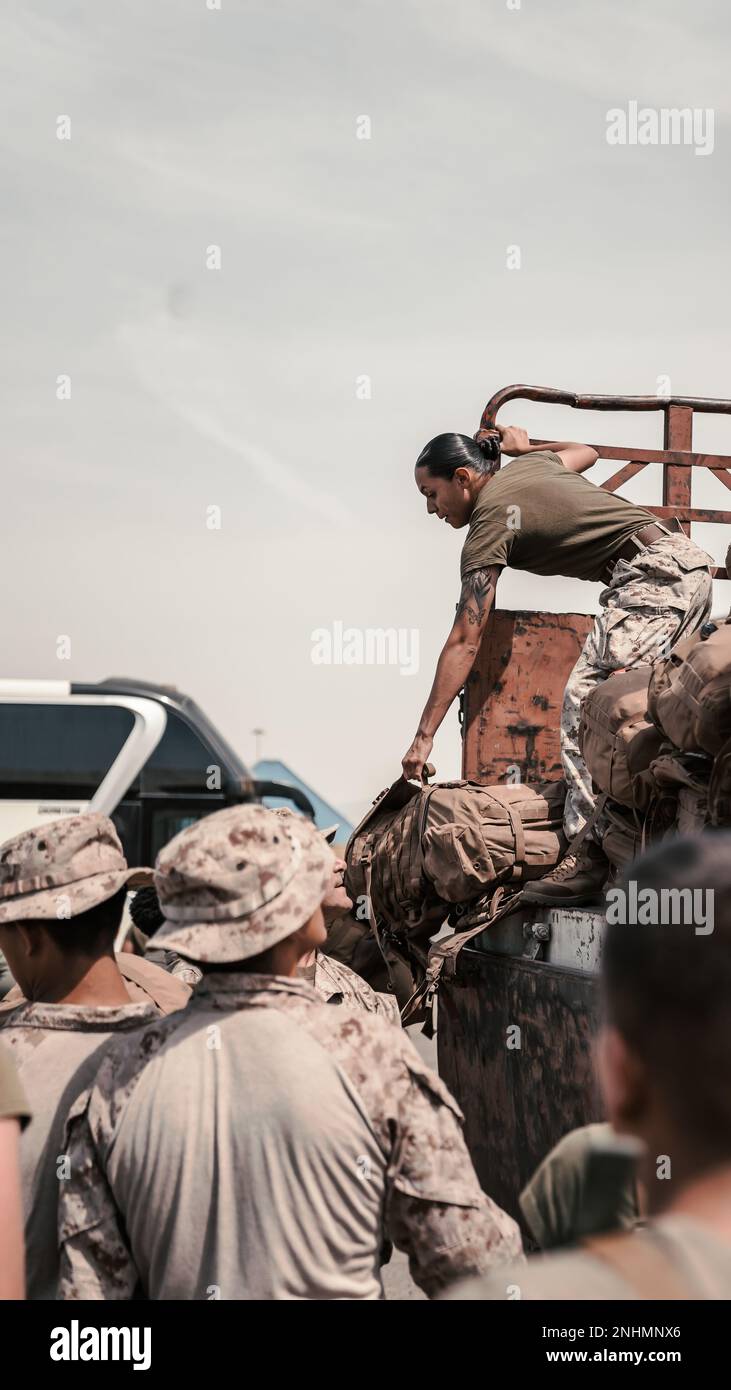 U.S. Marine Corps Cpl. Delian Luna Cancel, a supply administrative ...