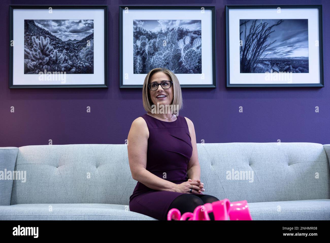 Sen. Kyrsten Sinema (I-Ariz.) poses for a portrait in her office on ...