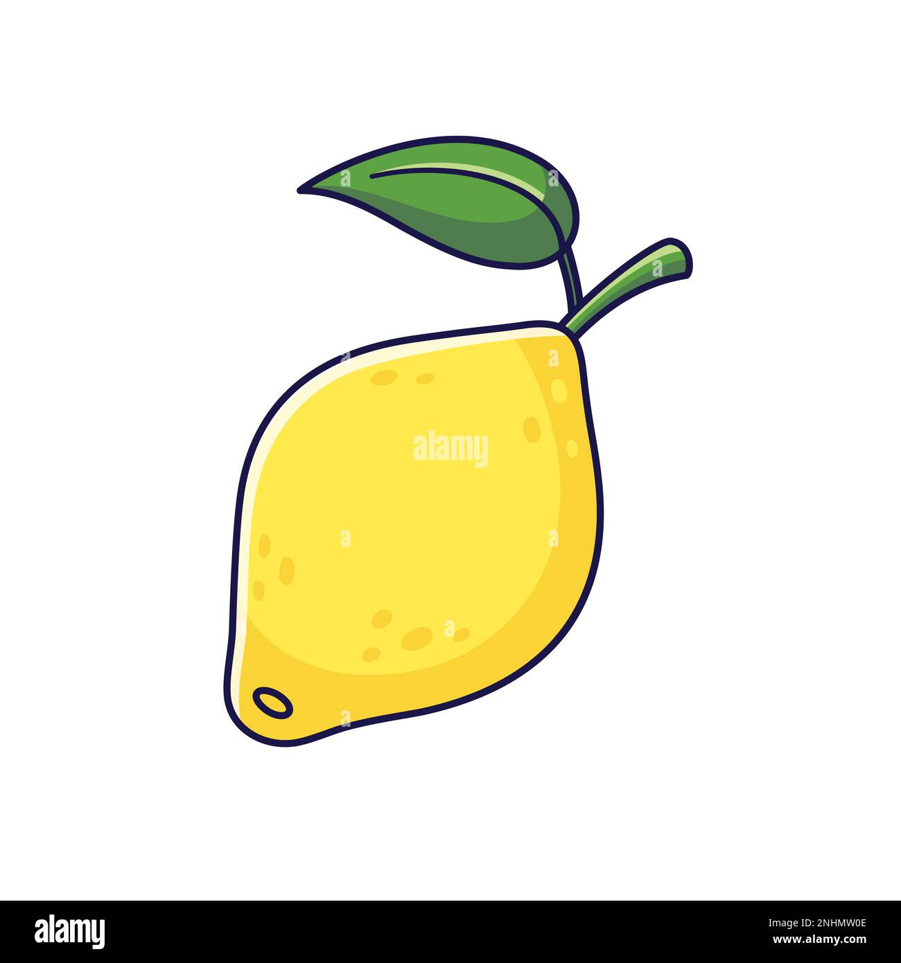 Cute Lemon illustration. Vector hand drawn cartoon icon illustration ...