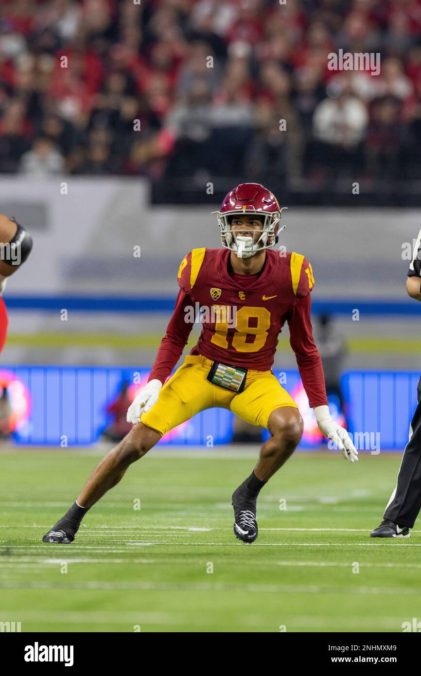 USC linebacker Eric Gentry (18) against Utah in the Pac 12 Championship ...