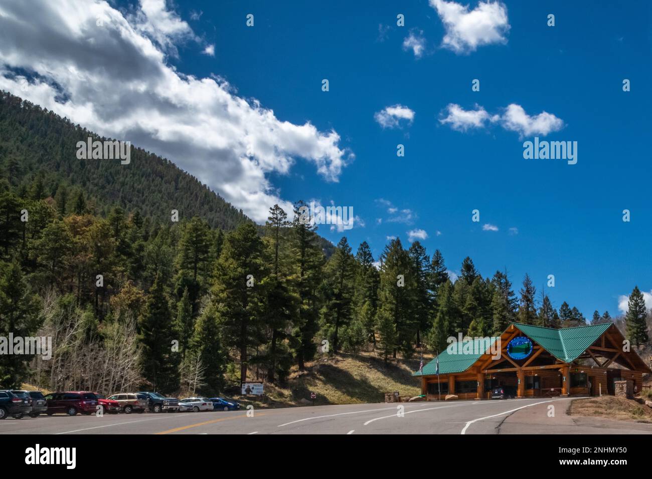 Colorado Springs, CO, USA - Dec 5, 2022: A welcoming signboard at the ...