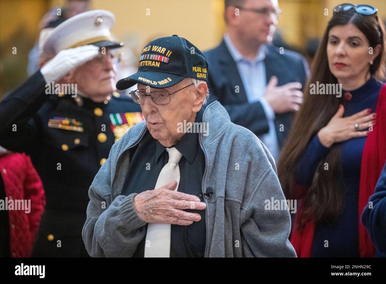 Pearl Harbor survivor Rick Schimmel, 100, attends commemoration ...