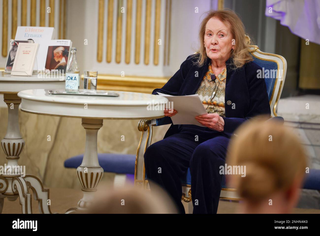 French author Annie Ernaux, winner of the Nobel Prize for Literature ...