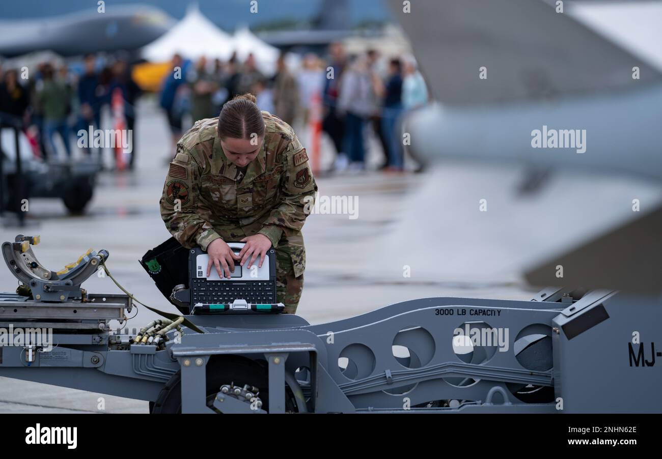 U.S. Air Force Staff Sgt. Haley Butler, weapons load crew member ...