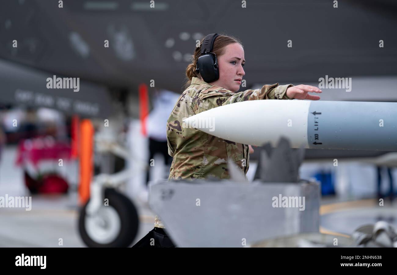 U.S. Air Force Staff Sgt. Haley Butler, weapons load crew member ...