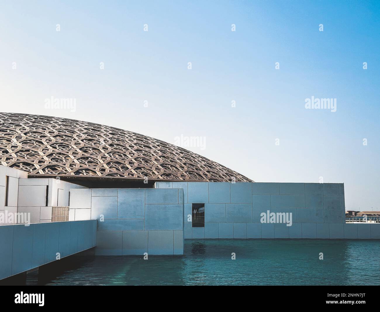 Exterior of the Louvre Museum in Abu Dhabi, United Arab emirates Stock ...