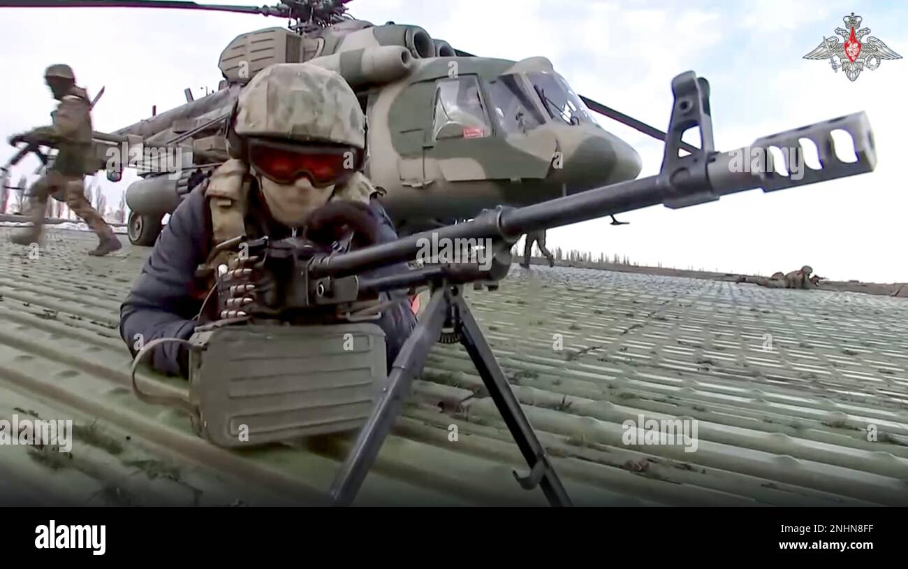 In This Handout Photo Taken From Video Released By Russian Defense