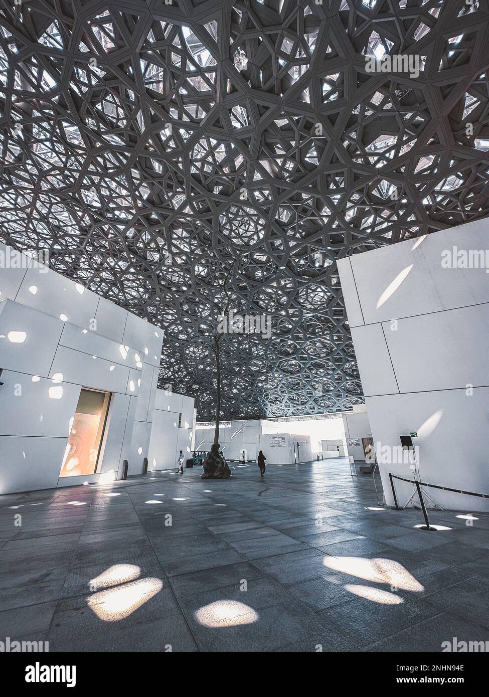 Interior of the Louvre Museum in Abu Dhabi, United Arab emirates Stock ...