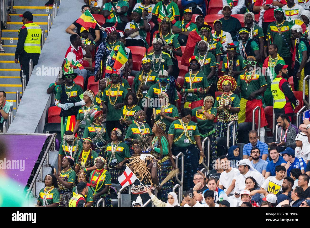 AL KHOR, - DECEMBER 04: Senegal fans during the round of 16 match of ...