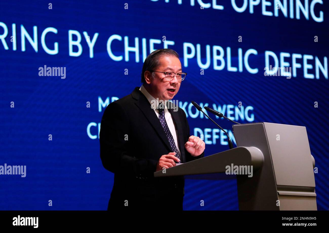 Former deputy public prosecutor Wong Kok Weng speaking at the launch of ...