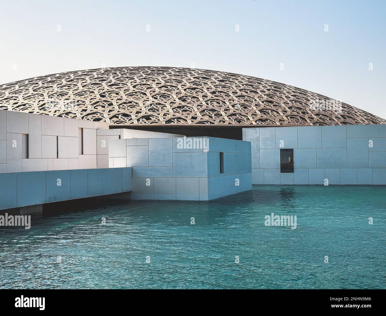 Exterior of the Louvre Museum in Abu Dhabi, United Arab emirates Stock ...