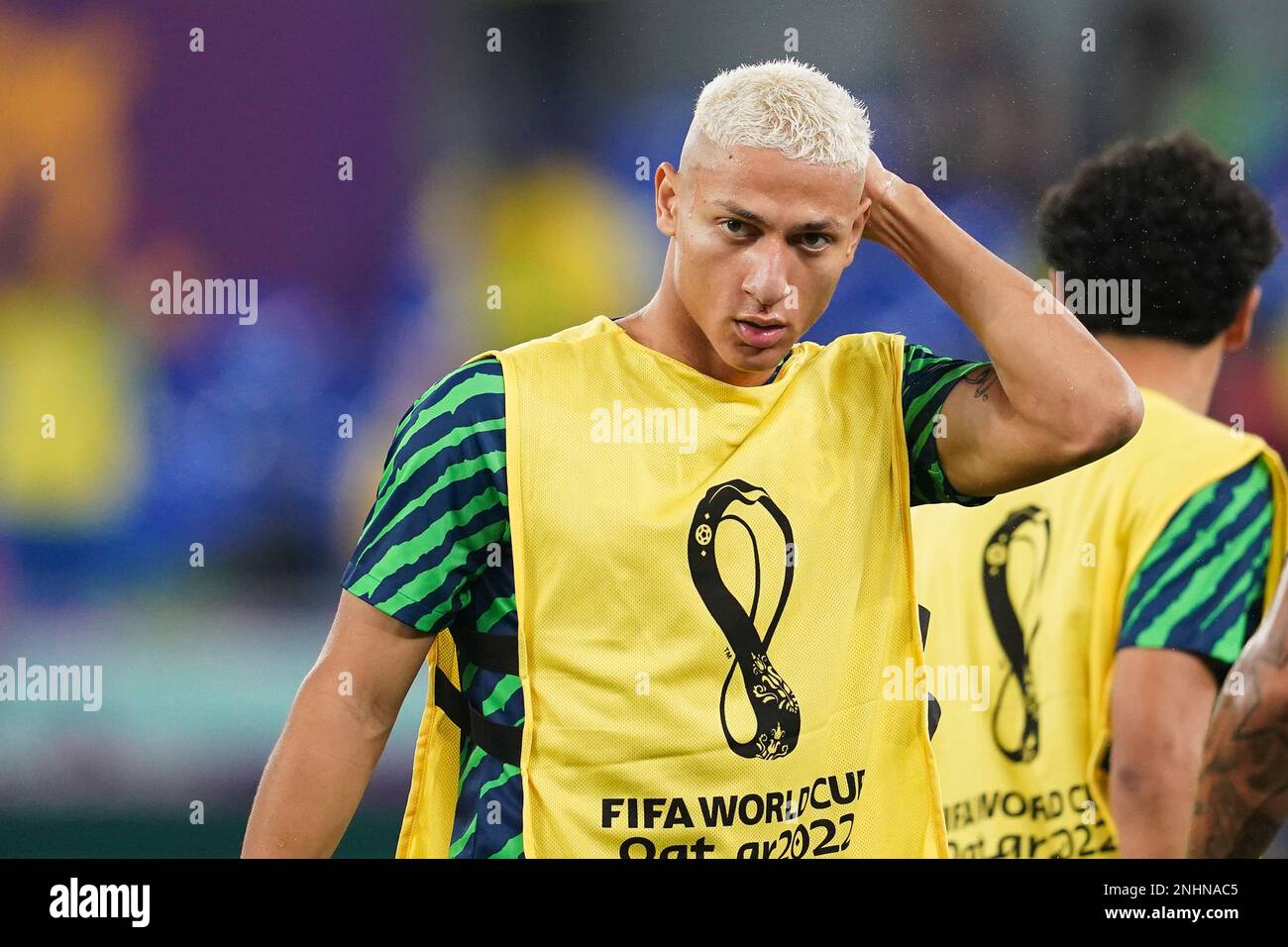 DOHA, QATAR - DECEMBER 5: Player of Brazil Richarlison warms up before ...