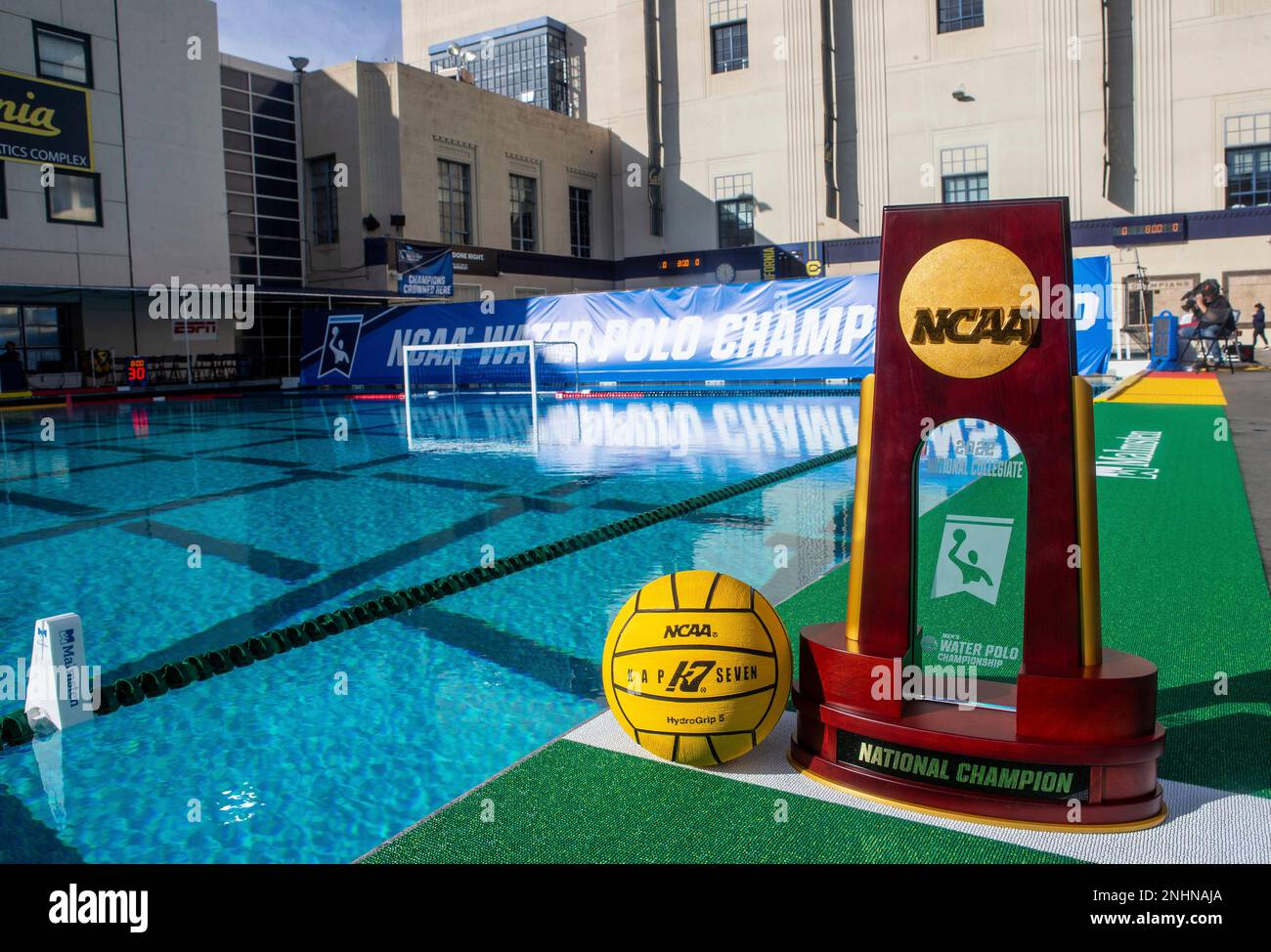 BERKELEY, CA - DECEMBER 04: The National Champion Trophy on display ...