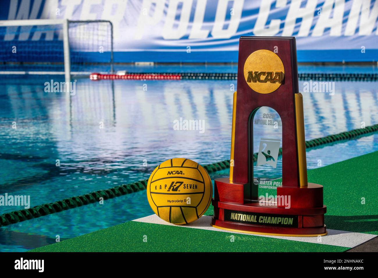 BERKELEY, CA - DECEMBER 04: The National Champion Trophy on display ...