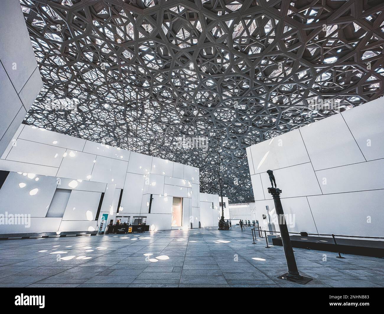 Interior of the Louvre Museum in Abu Dhabi, United Arab emirates Stock ...
