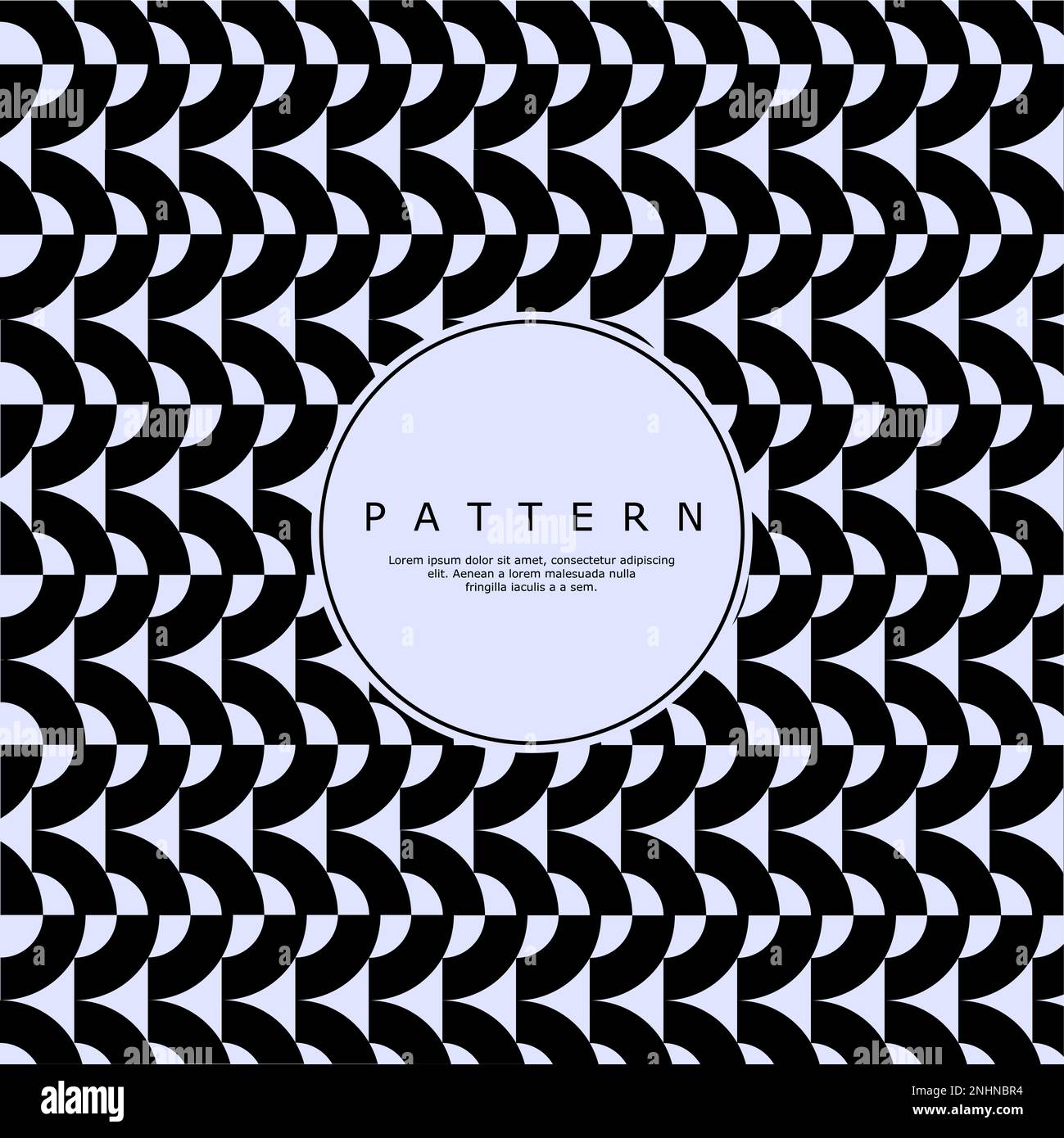 Line circle abstract pattern design. Decorative zig zag round pattern ...