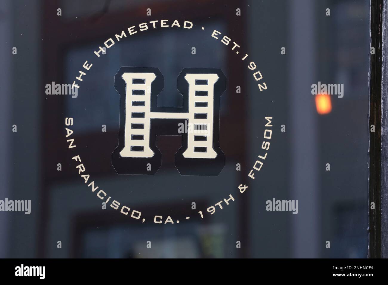 Front door displays Homestead bar logo on Friday, Feb. 15, 2019, in San ...