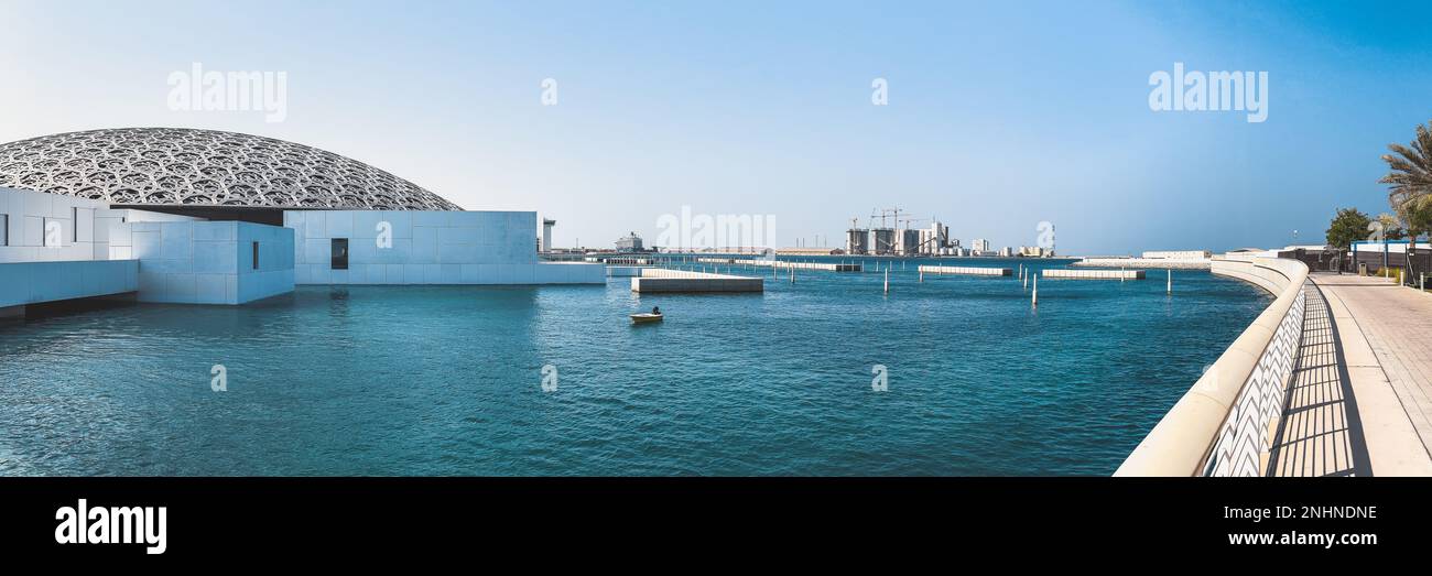 Exterior of the Louvre Museum in Abu Dhabi, United Arab emirates Stock ...