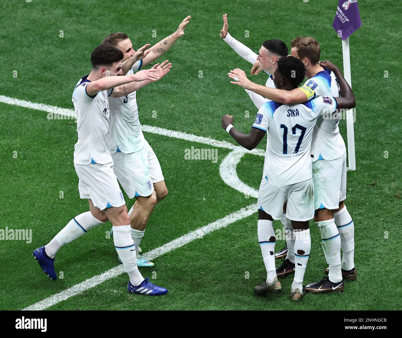 England's Harry Kane (R1), Bukayo Saka (R2), Phil Foden (R3), Luke Shaw ...