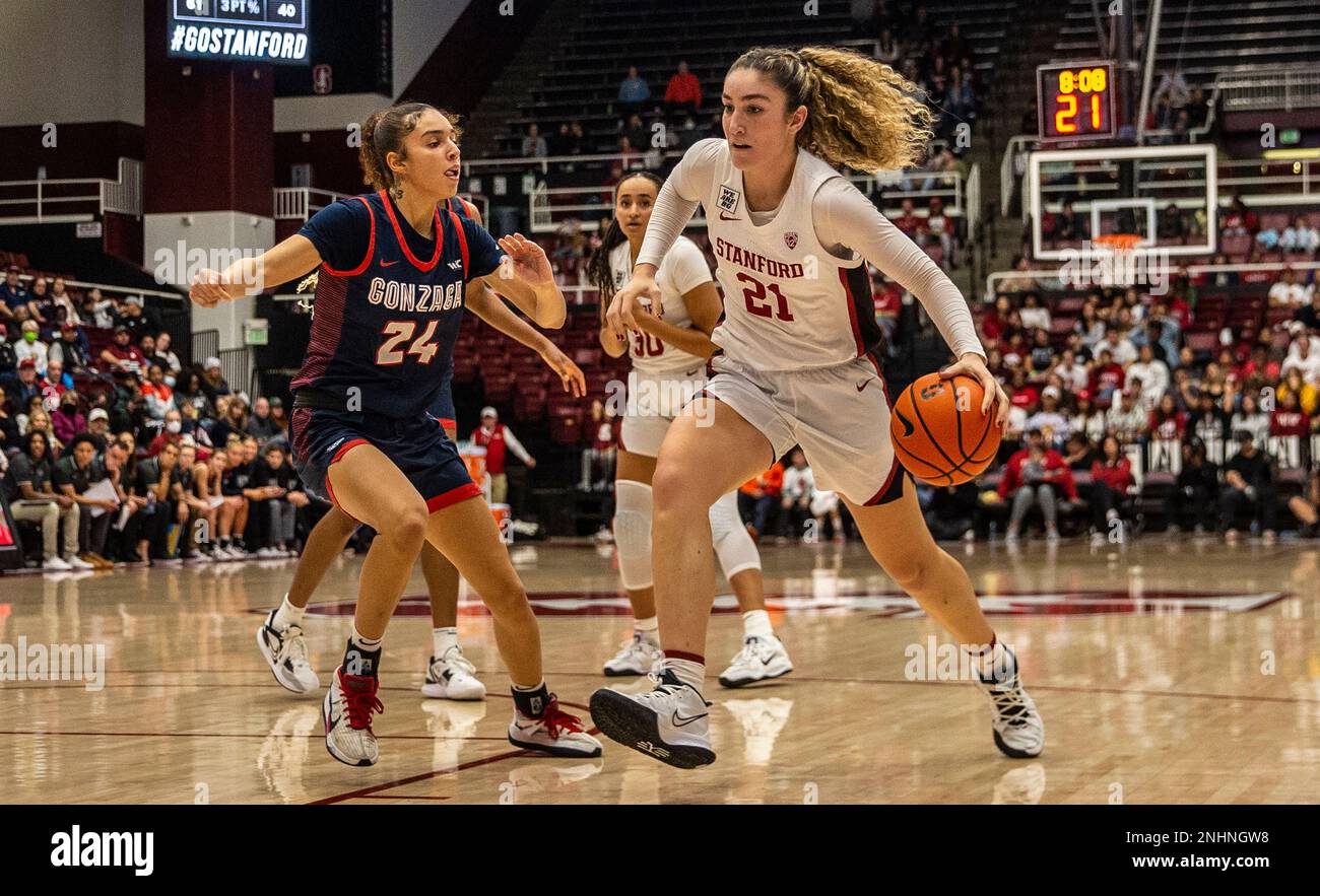 December 04, 2022 Palo Alto CA, U.S.A. Stanford forward Brooke Demetre (21)goes to the basket ...