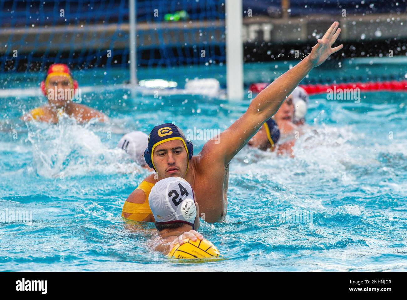 BERKELEY, CA - DECEMBER 04: Cal's Nik Mirkovic (15) defends USC's ...
