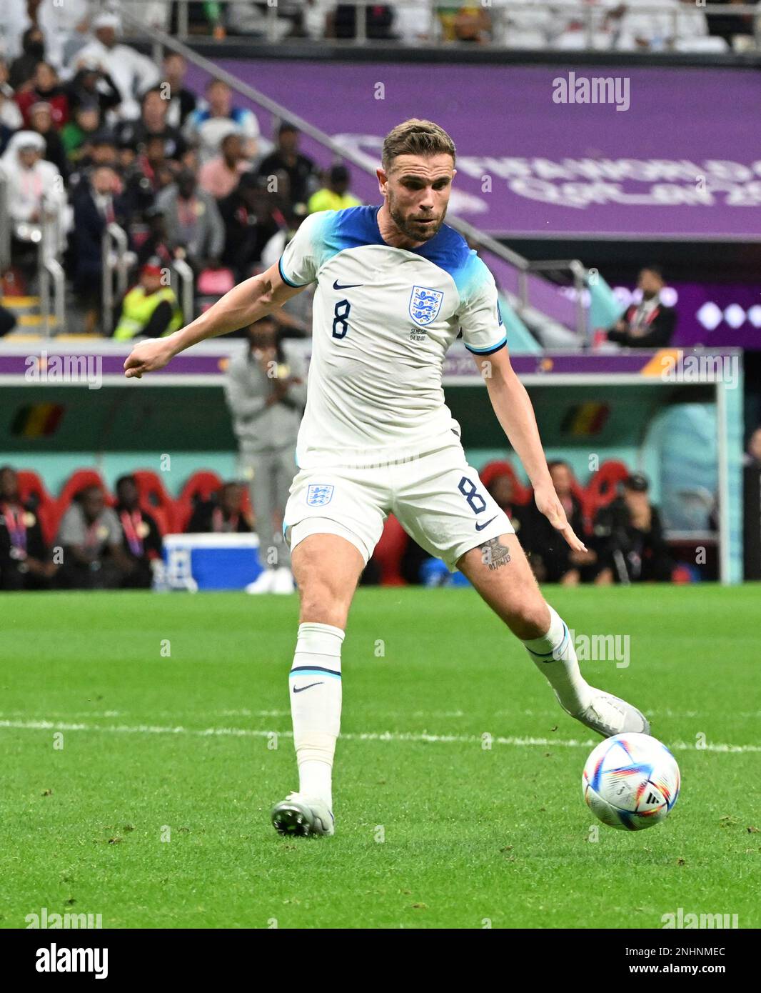 Jordan HENDERSON (8) of England scores an opener in the first half ...