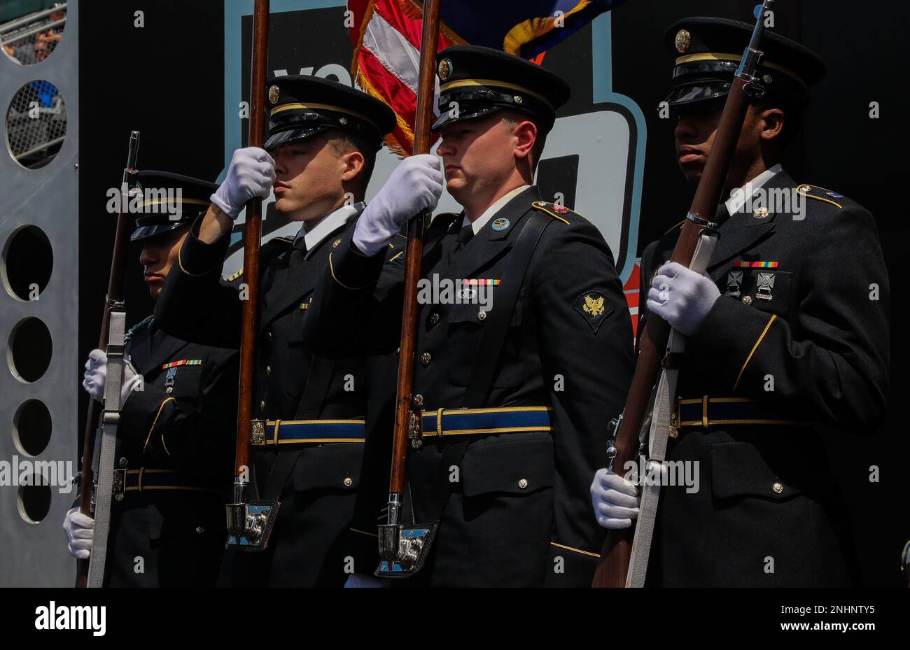 The Indiana National Guard color guard also presented the colors during ...