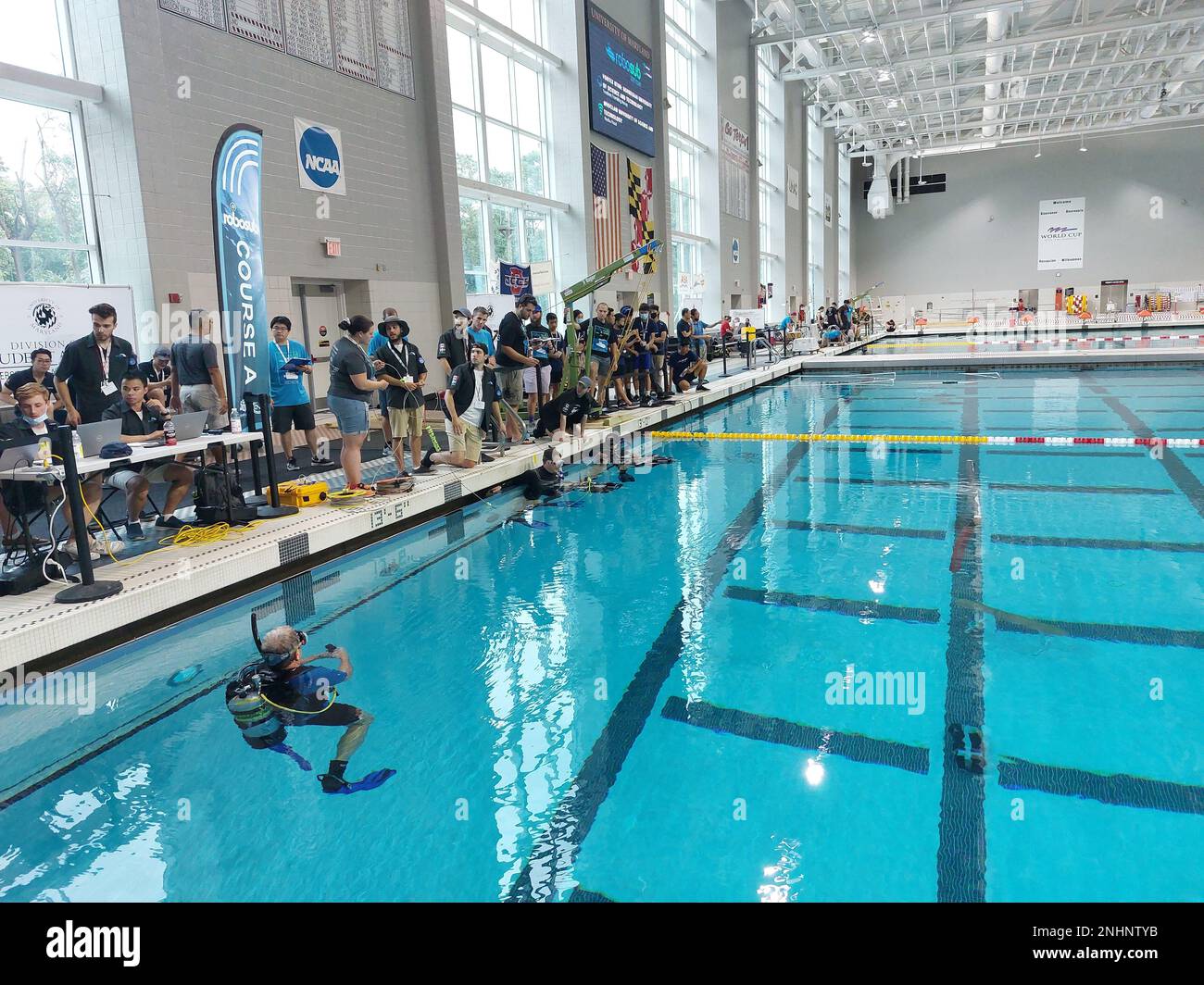 Competitors at the 25th Annual RoboSub competition prepare to test ...