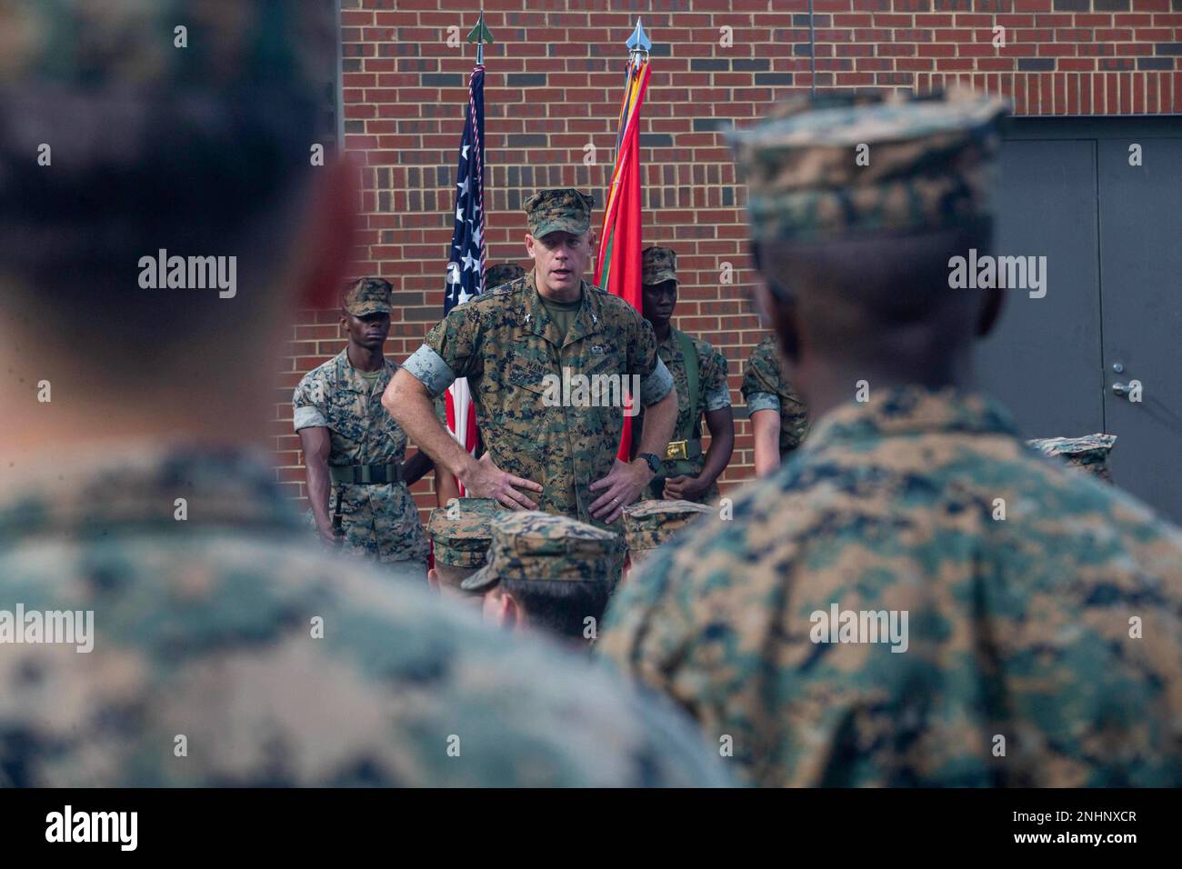 U.S. Marine Corps Colonel Todd Manyx, the Commanding Officer for the ...