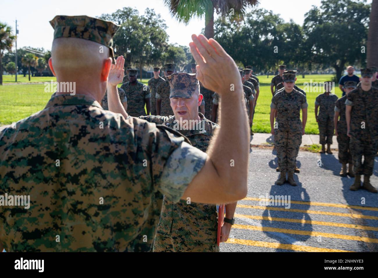 U.S. Marine Corps Lt. Col. David E. Rosenbrock, the district recruiting ...
