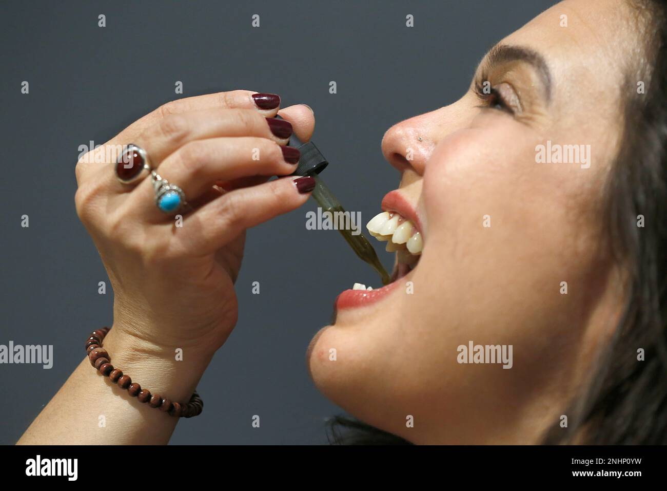 Sarah Payan shows how to use the dropper under the tongue at The ...