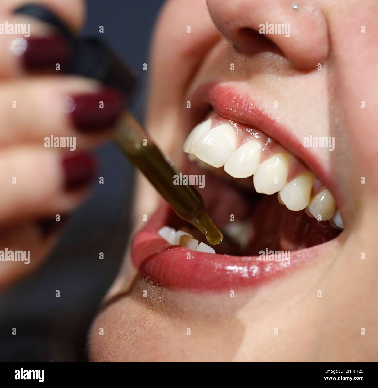 Sarah Payan shows how to use the dropper under the tongue at The ...