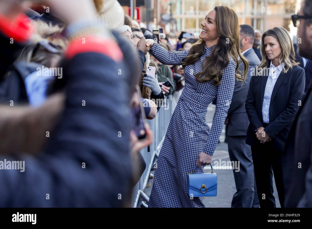 Kate, Princess of Wales, greets well-wishers gathered outside after ...