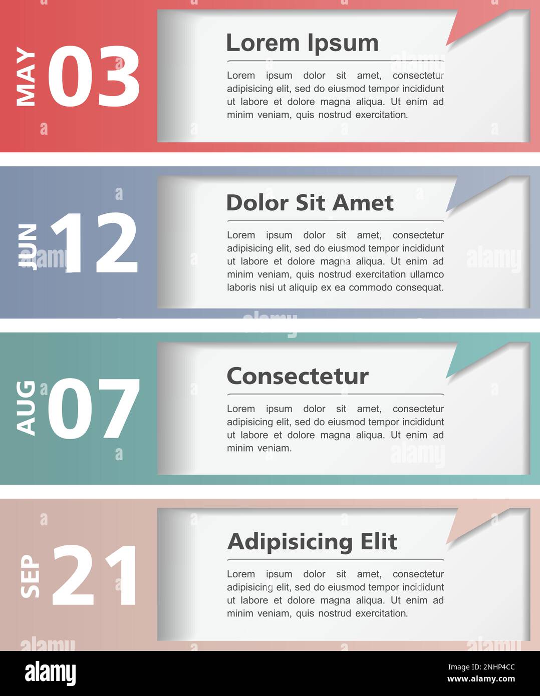 Design template with dates, vector eps10 illustration Stock Vector ...