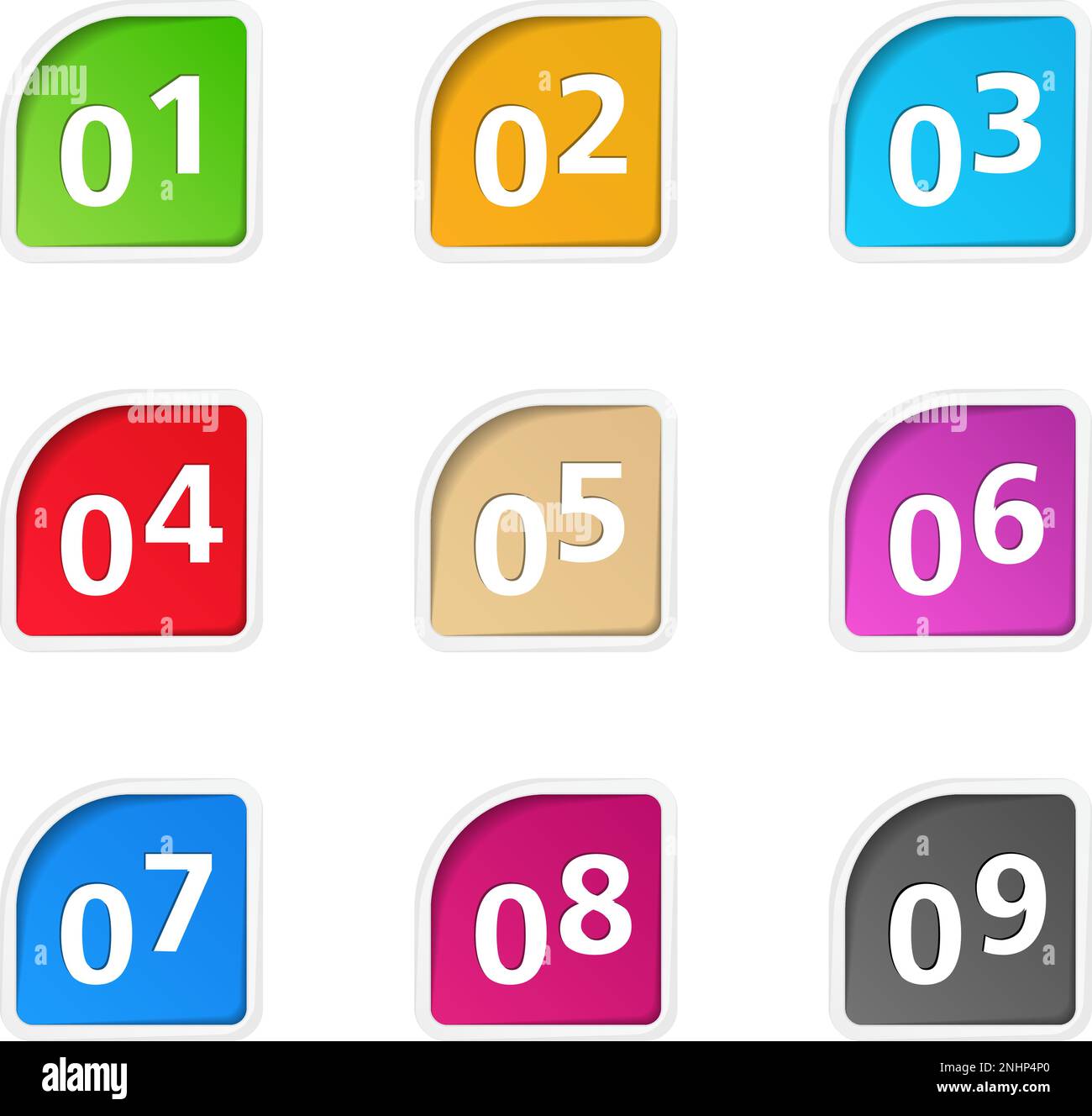 Numbers set, vector eps10 illustration Stock Vector Image & Art - Alamy