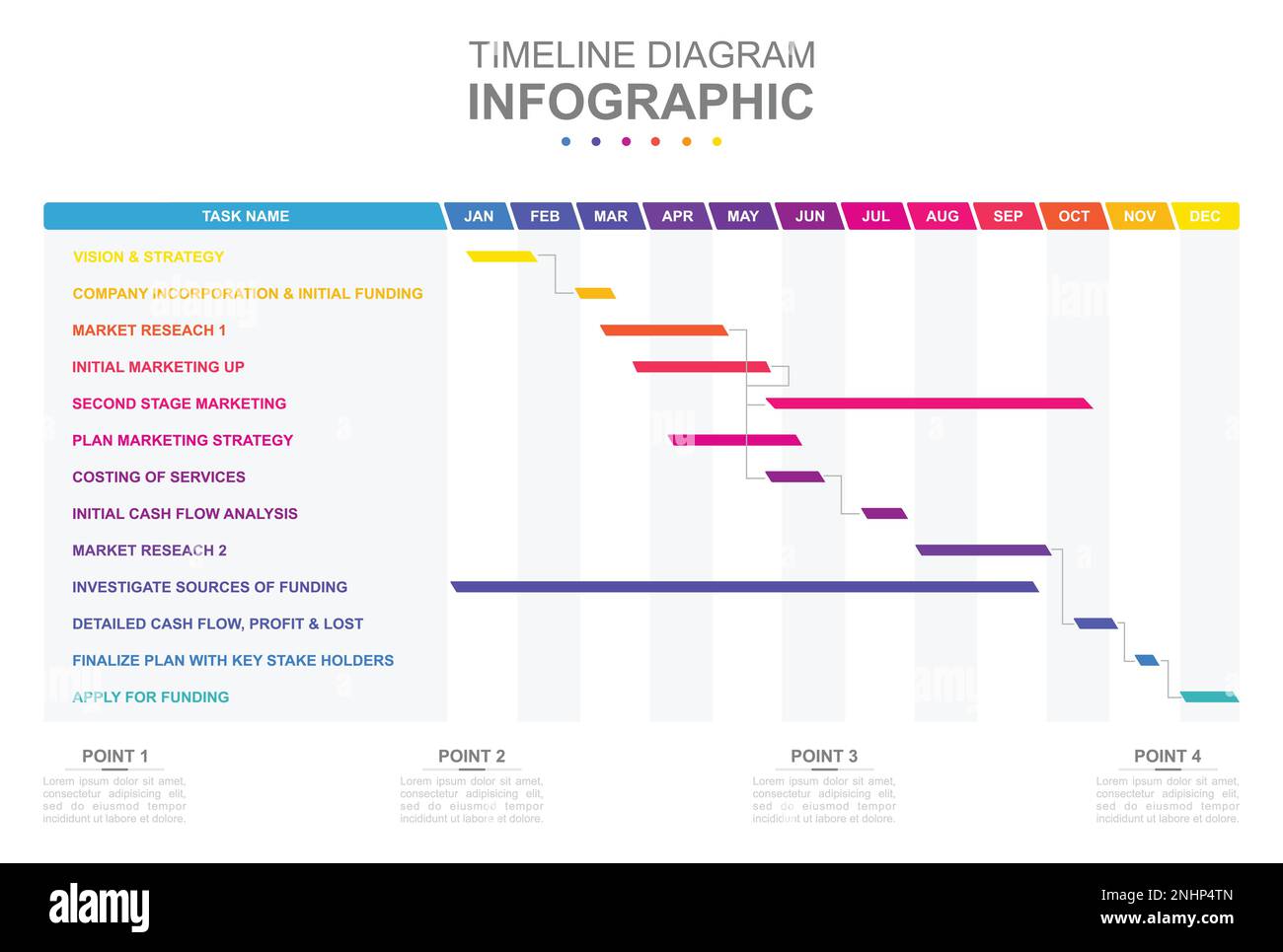 Infographic business template. Modern Timeline diagram calendar with ...