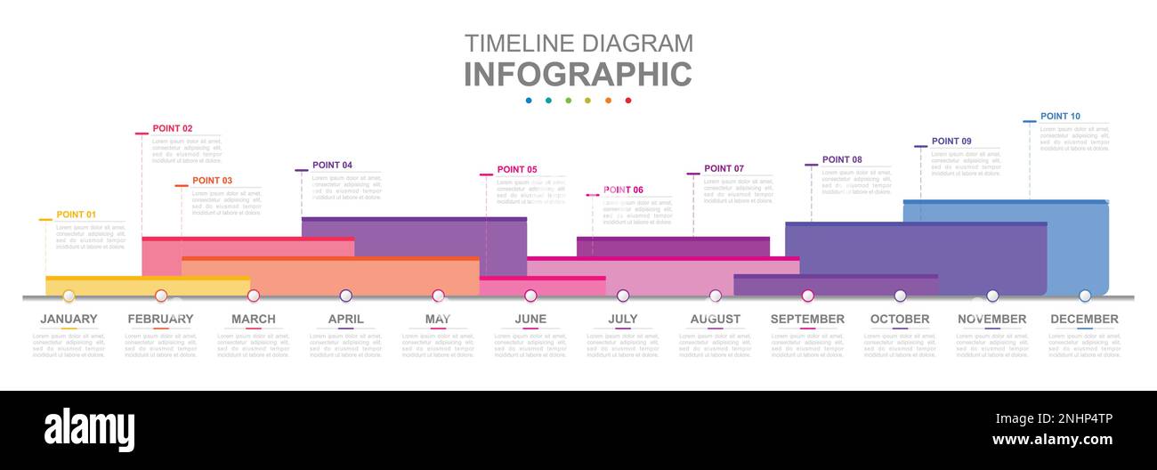 Infographic business template. Modern Timeline diagram calendar with ...