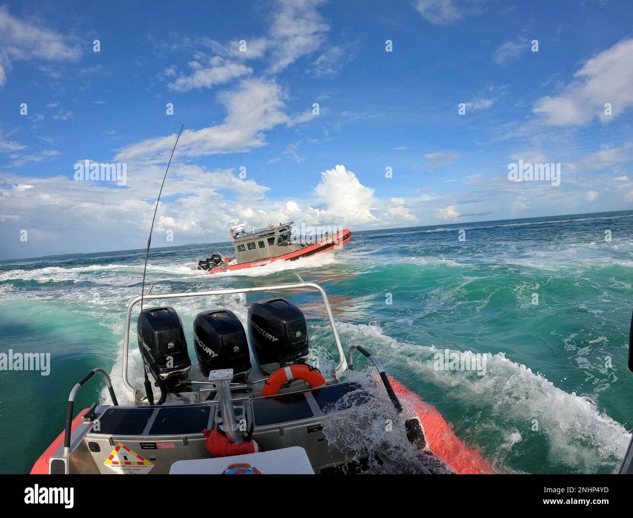 U.S. Coast Guard Station Key West crews conduct small boat maneuvers in ...
