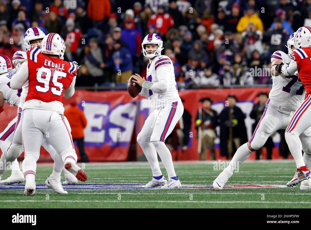 FOXBOROUGH, MA - DECEMBER 01: Buffalo Bills quarterback Josh Allen (17 ...