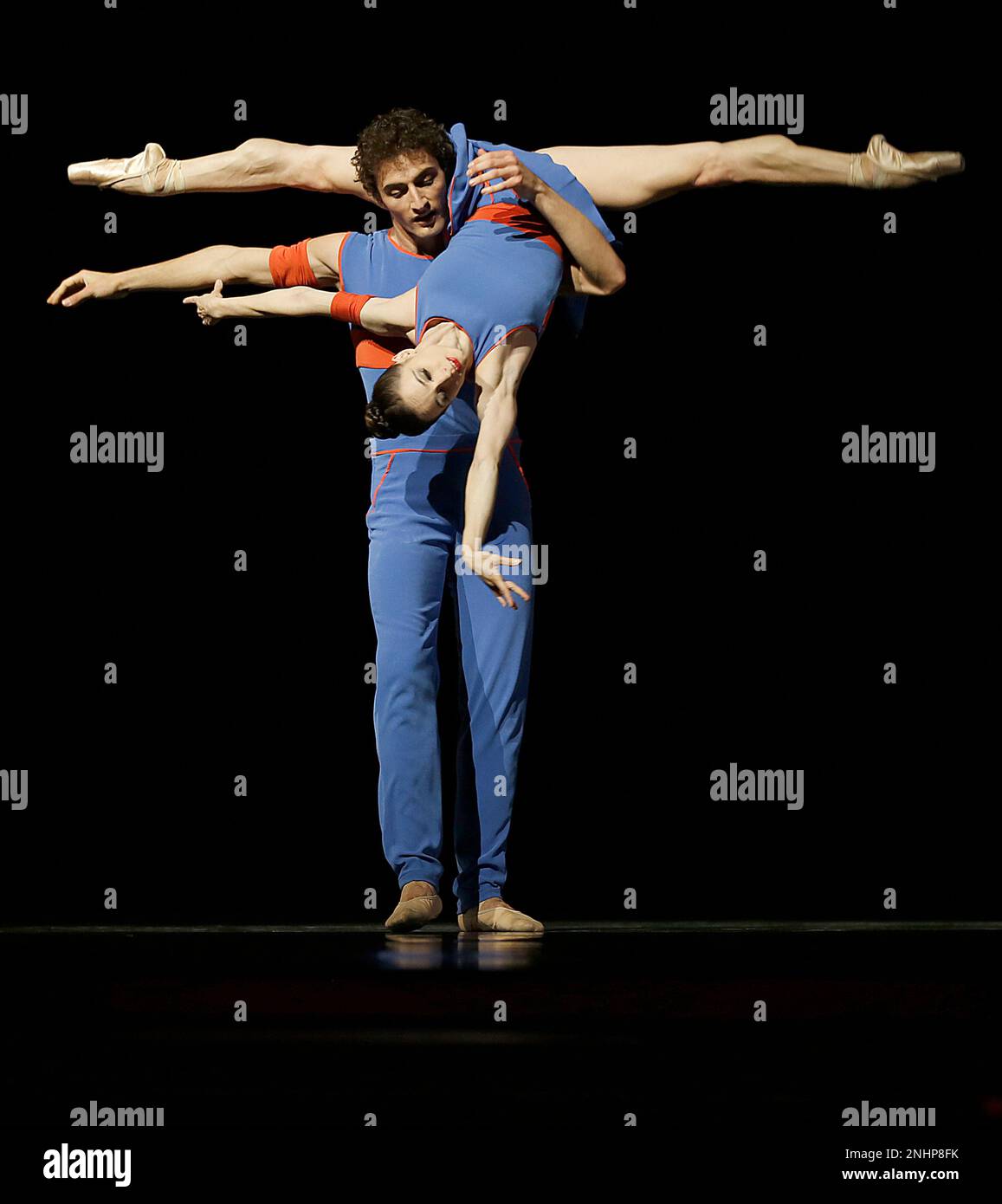 Maria Kochetkova and Carlo Di Lanno dance during a dress rehearsal of ...