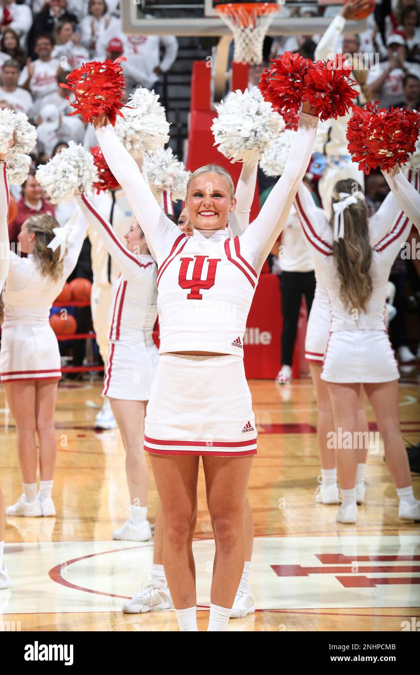 BLOOMINGTON, IN - NOVEMBER 30: Indiana Hoosiers cheerleader performs a ...