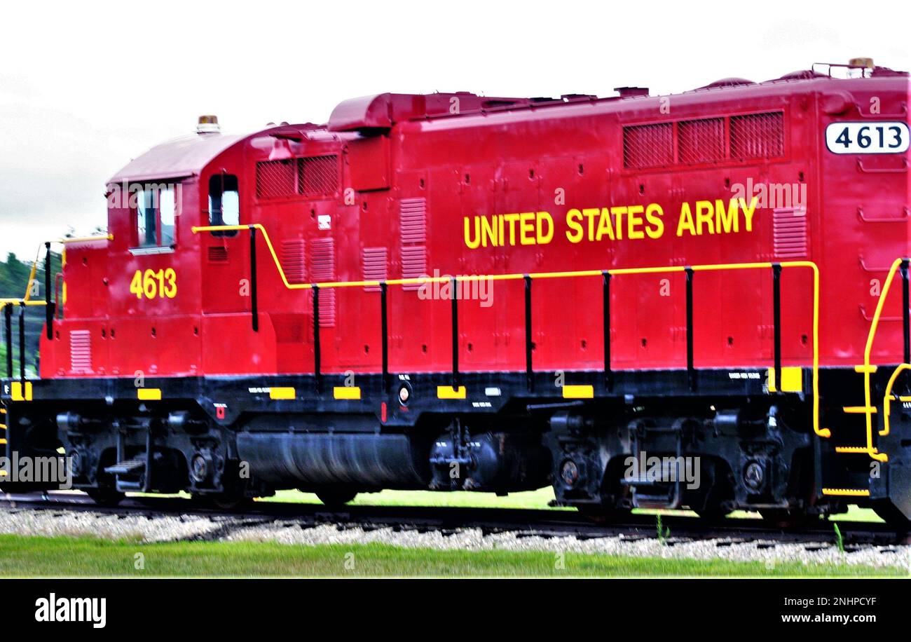 A U.S. Army locomotive used as part of rail operations is shown Aug. 1 ...