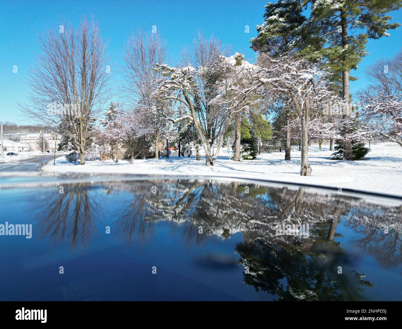Lovely Winter Reflection Stock Photo - Alamy