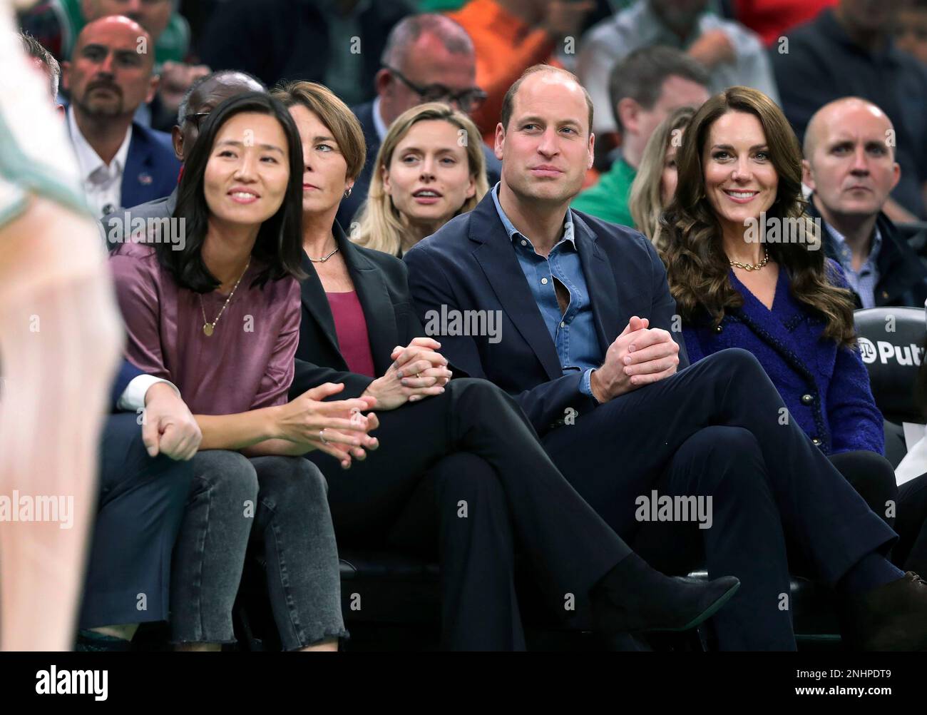 Boston Mayor Michelle Wu, left to right, Massachusetts Governor-elect ...