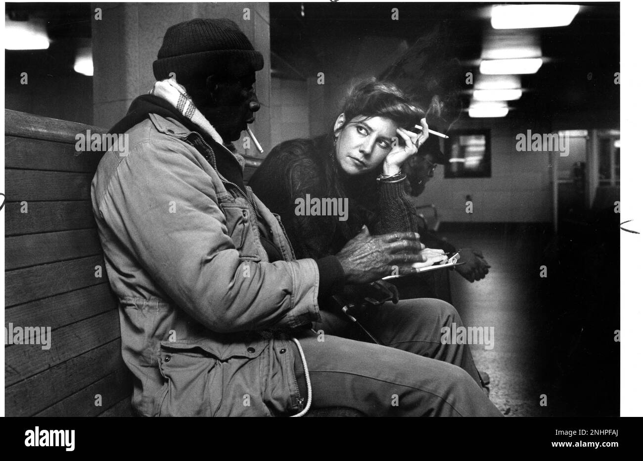 San Francisco Transbay Terminal. Homeless counselor Mary Kate Conner ...